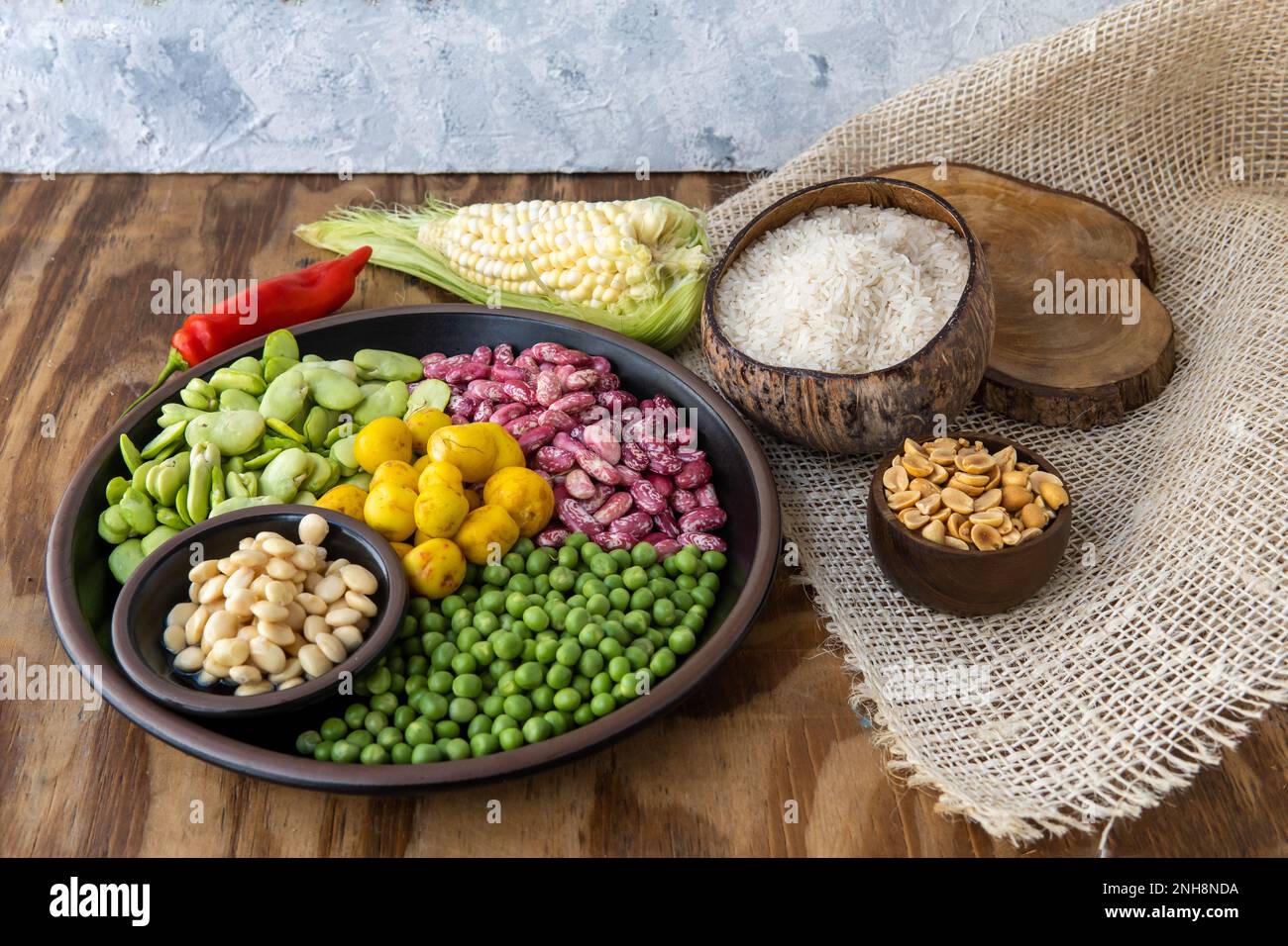 grains used in the elaboration of the fanesca. Traditional food from ...