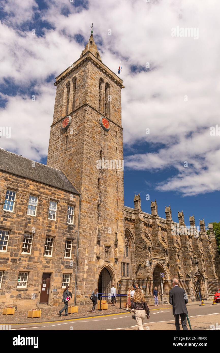 ST ANDREWS, SCOTLAND, EUROPE - Clock Tower, St Salvator's Chapel, St ...