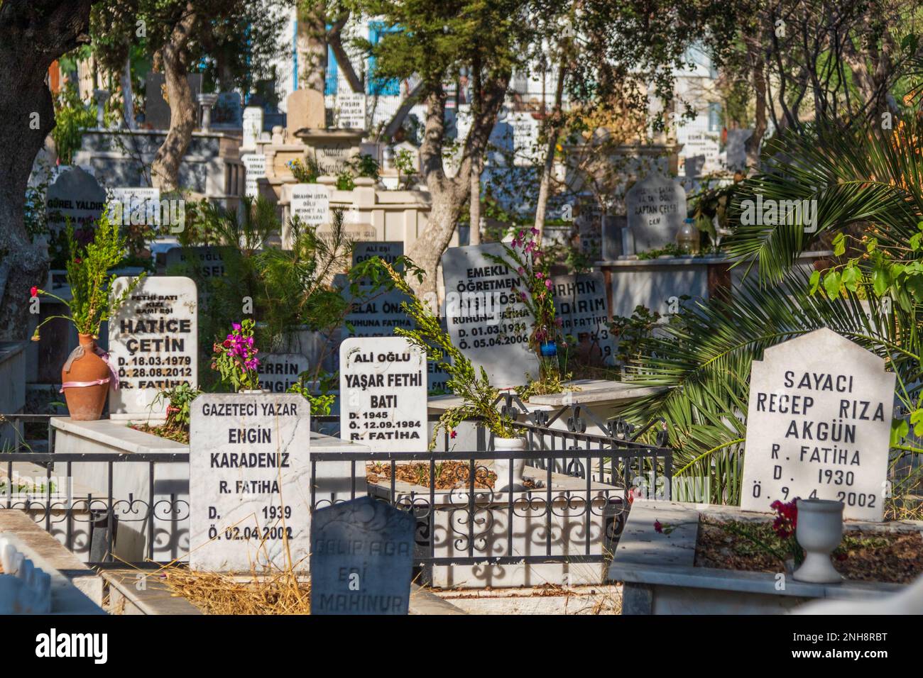 Turkish graveyard in Bodrum Stock Photo - Alamy