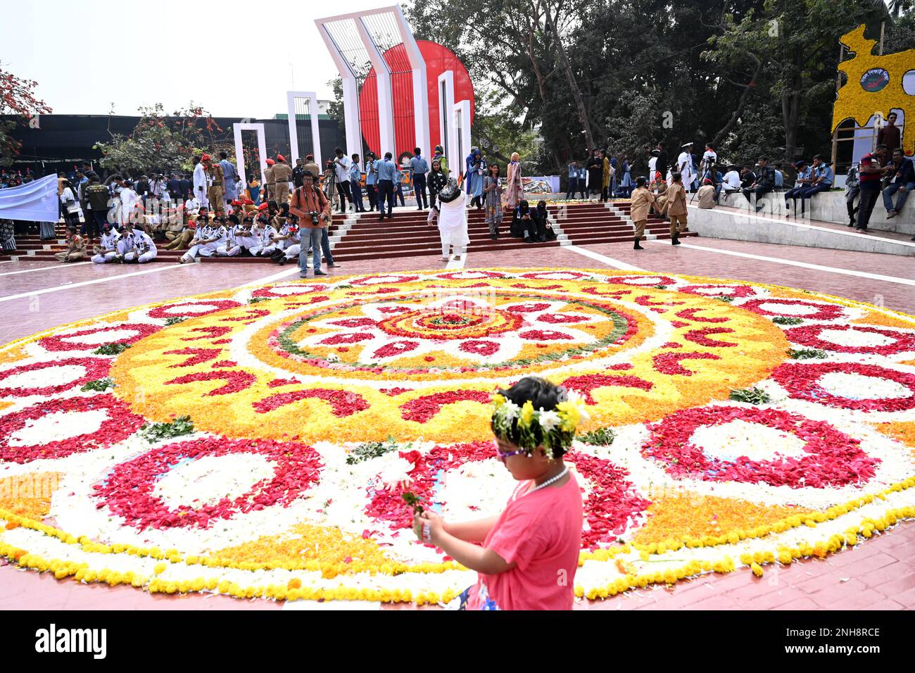 Dhaka, Bangladesh. 21st Feb, 2023. A child pose for a photo while ...