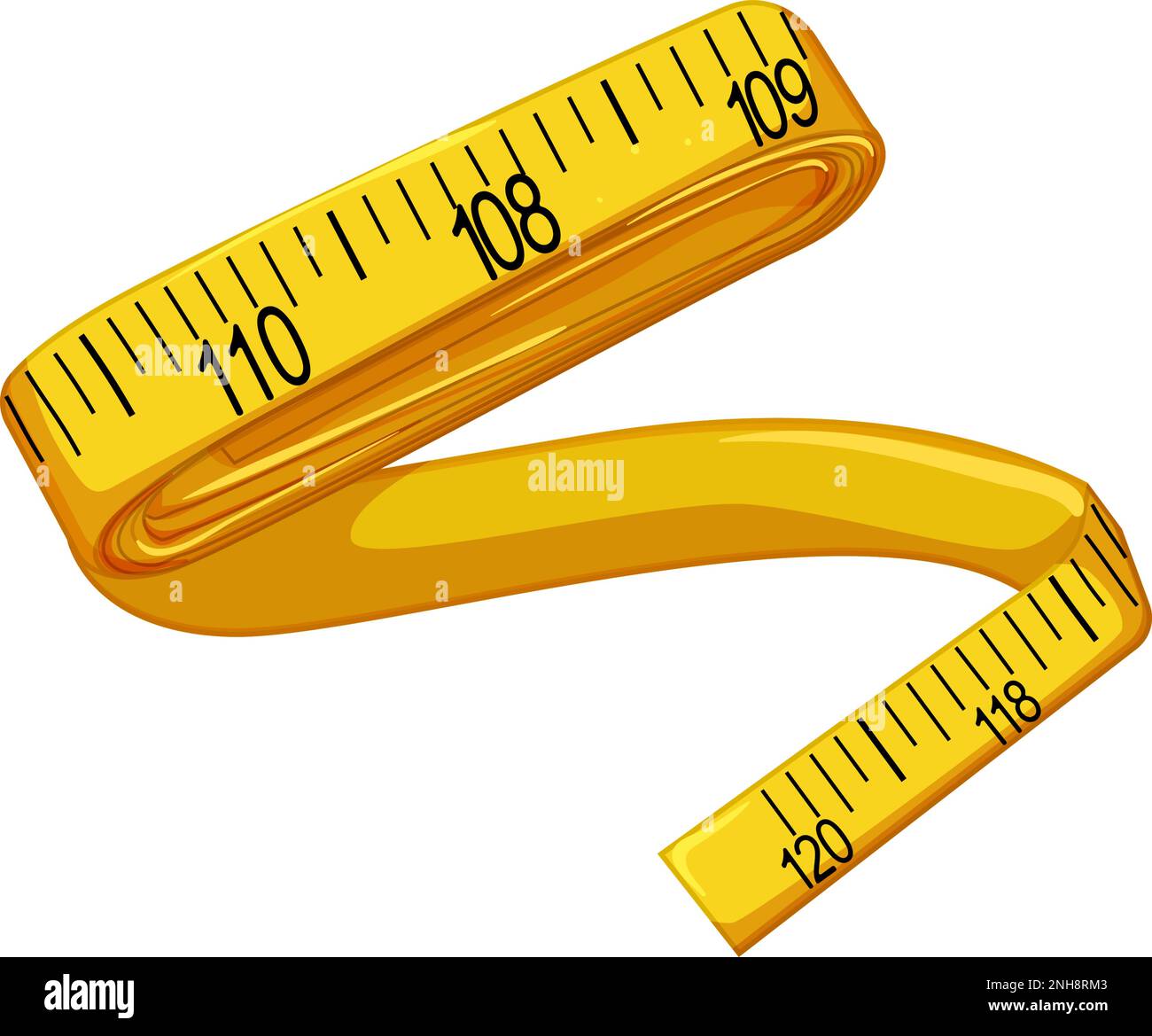 work yellow measuring tape cartoon vector illustration Stock Vector ...