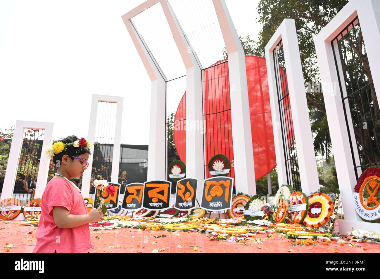 Dhaka, Bangladesh. 21st Feb, 2023. A child pose for a photo while ...