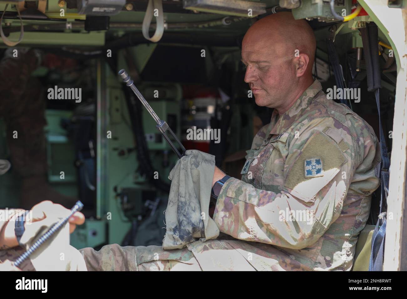 U.S. Army Sgt. 1st Class Daniel Fortune, a platoon sergeant assigned to ...