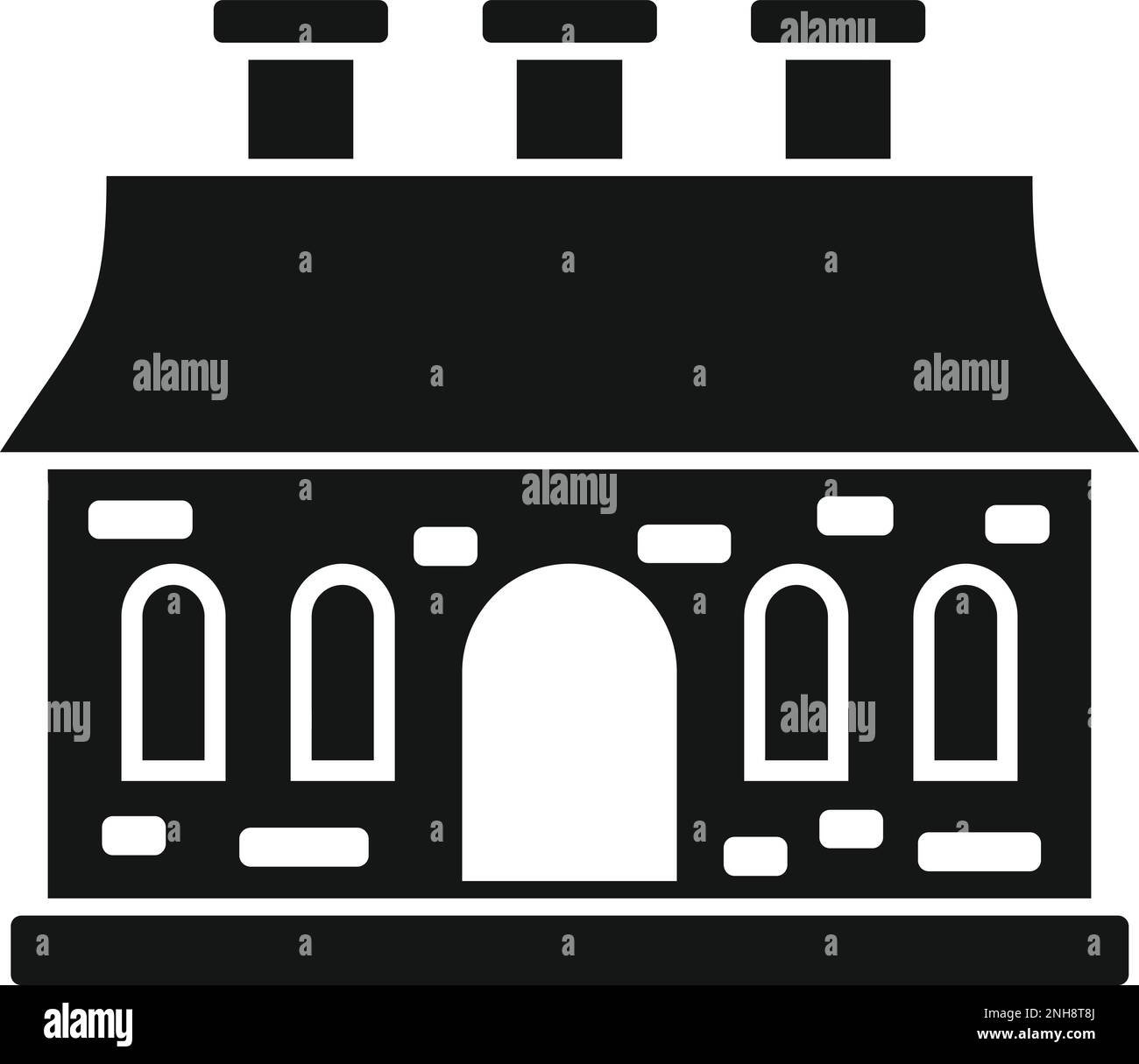 Halloween house icon simple vector. Horror night. Castle fear Stock ...