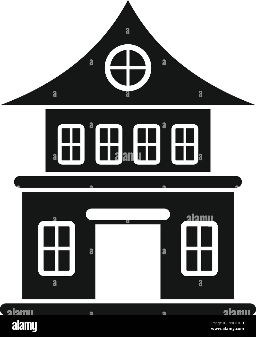 Mansion house icon simple vector. Creepy horror. Scary building Stock ...