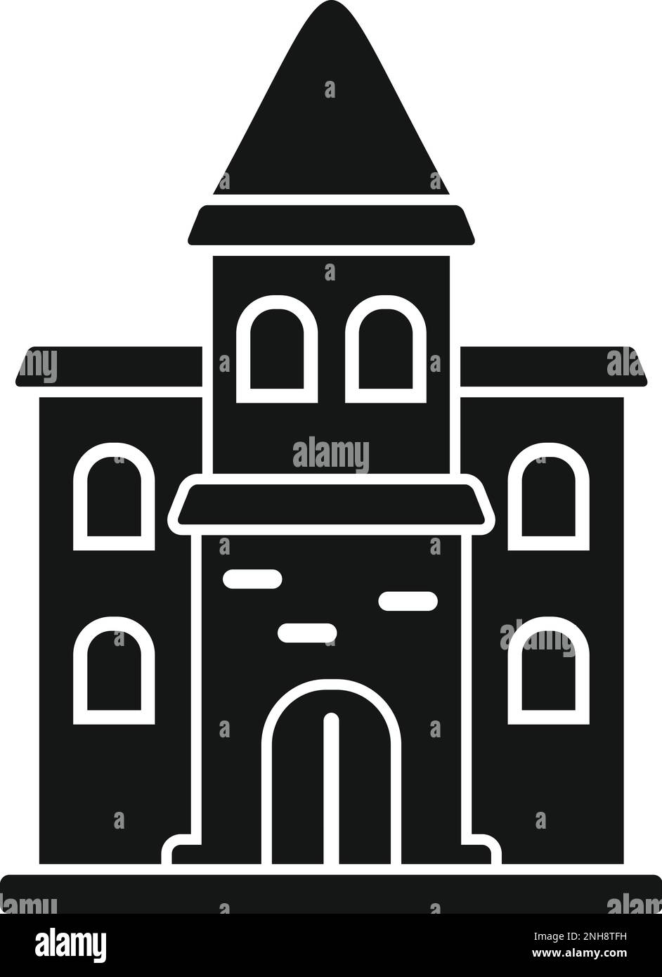 Home creepy icon simple vector. Scary night. House haunted Stock Vector ...