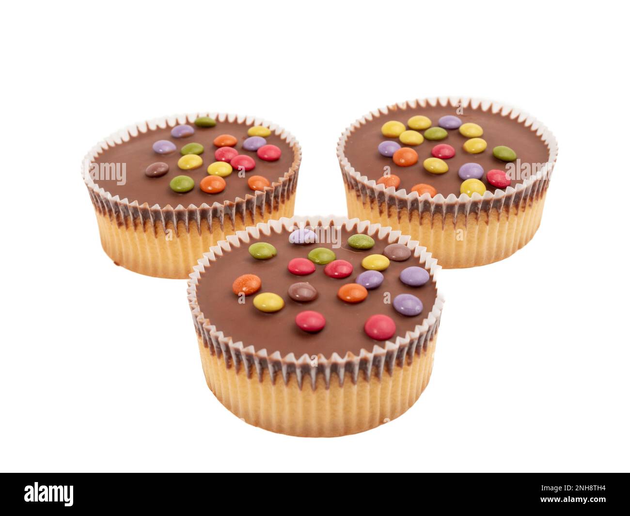 Muffins isolated on white background. Fresh muffins. Close-up Stock ...