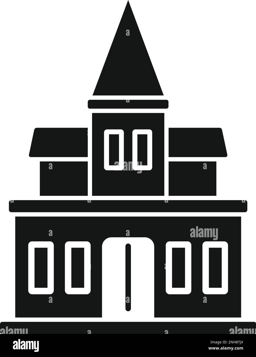 Old creepy house icon simple vector. Horror night. Scary fear Stock ...