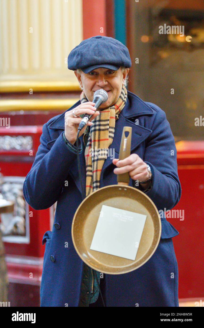 EDITORIAL USE ONLY Charlie, from London City shoeshine, commentates the ...