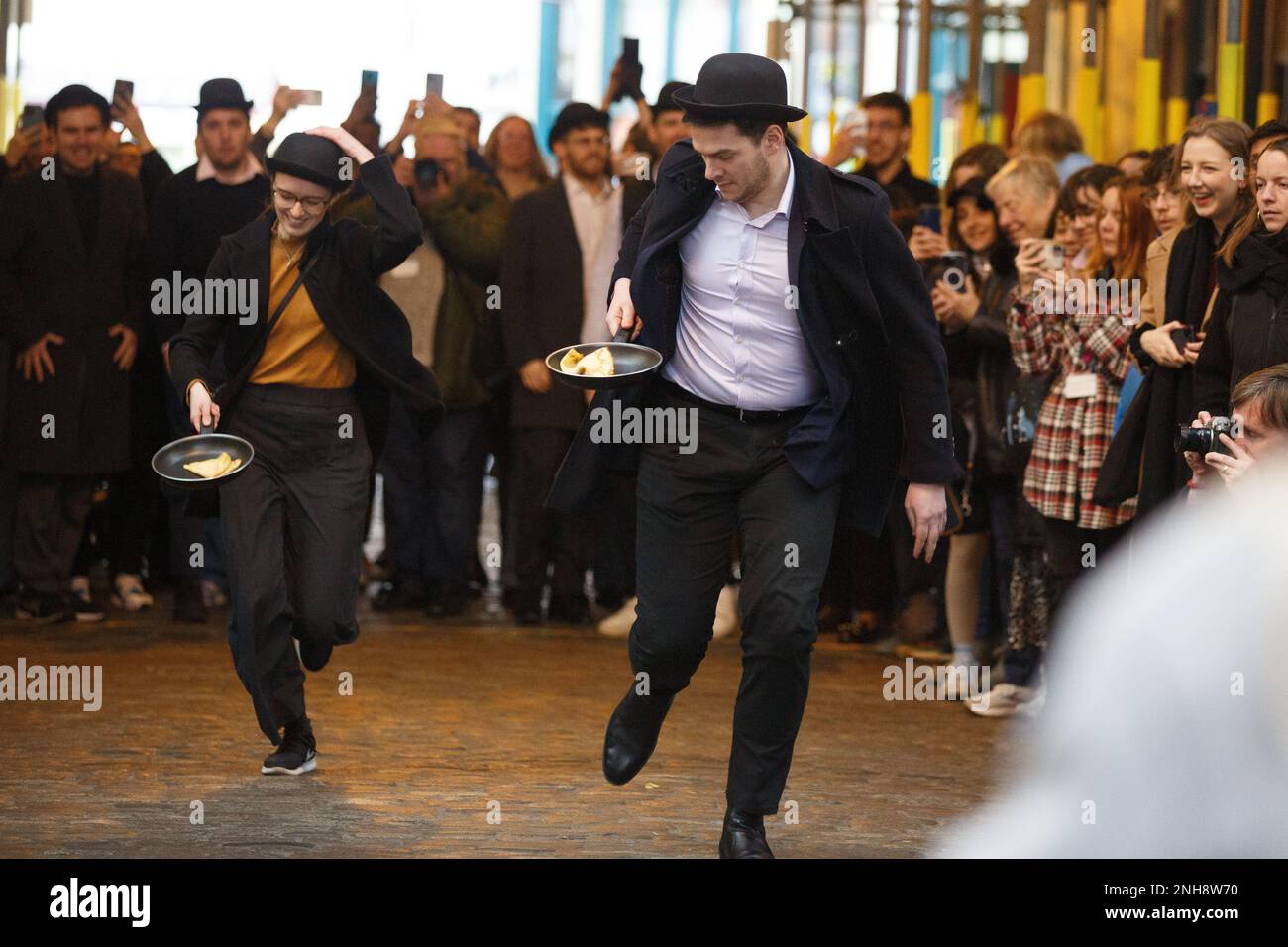EDITORIAL USE ONLY People take part in the annual Leadenhall Market ...