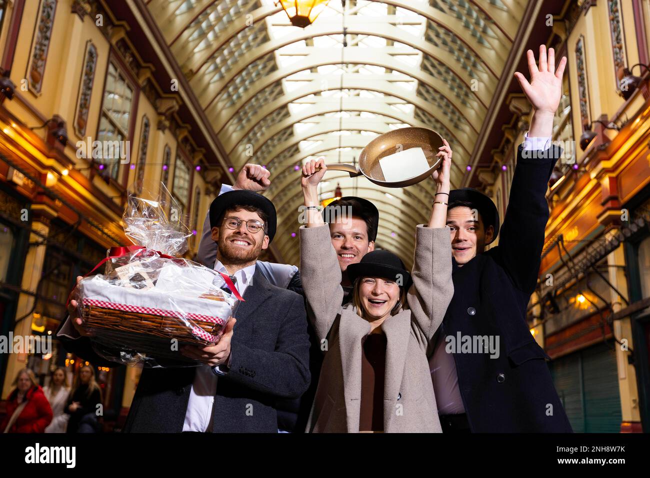 EDITORIAL USE ONLY (left-right) Jack Hemblade, Ben Senior, Holly Budd ...