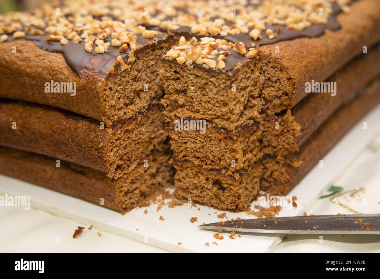 Homemade Ginger Cake made for Christmas Eve dinner Stock Photo - Alamy