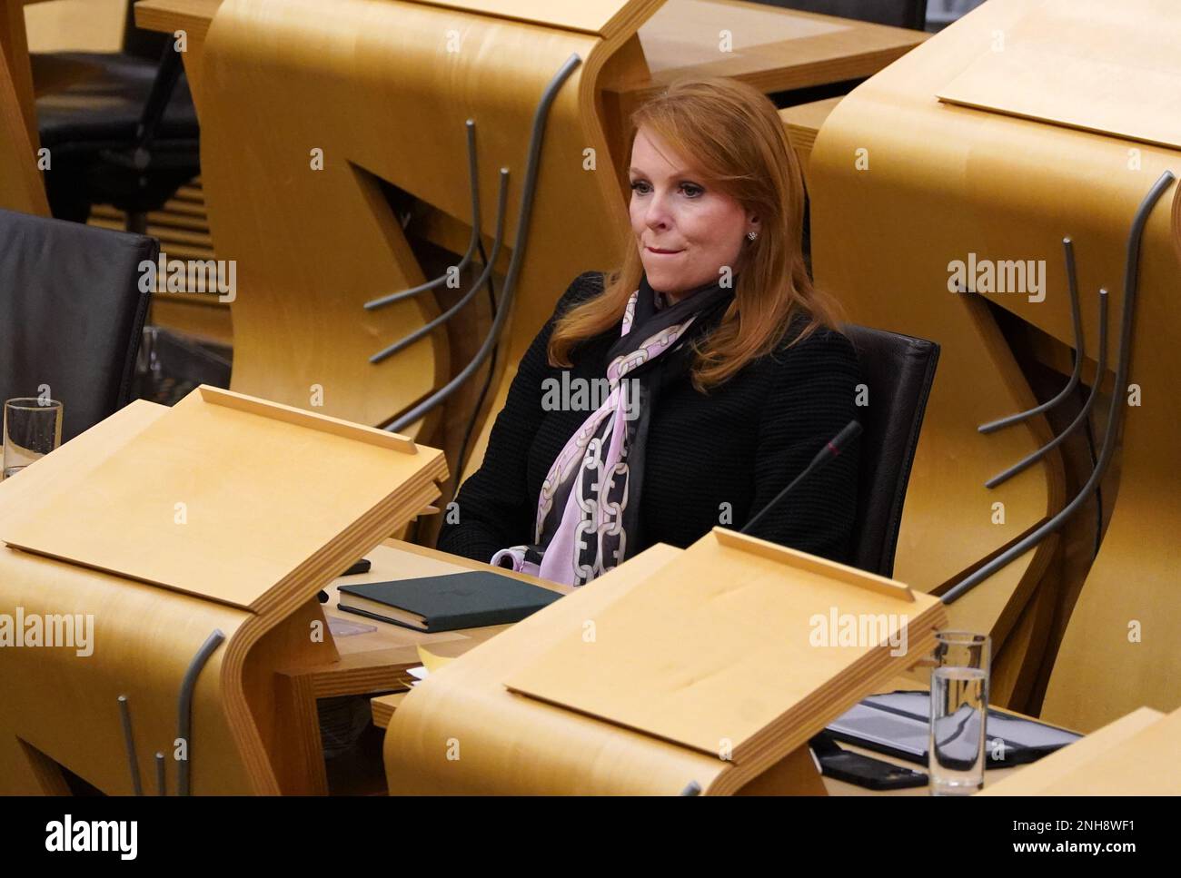 Ash Regan MSP in the chamber ahead of the final vote on the Scottish ...