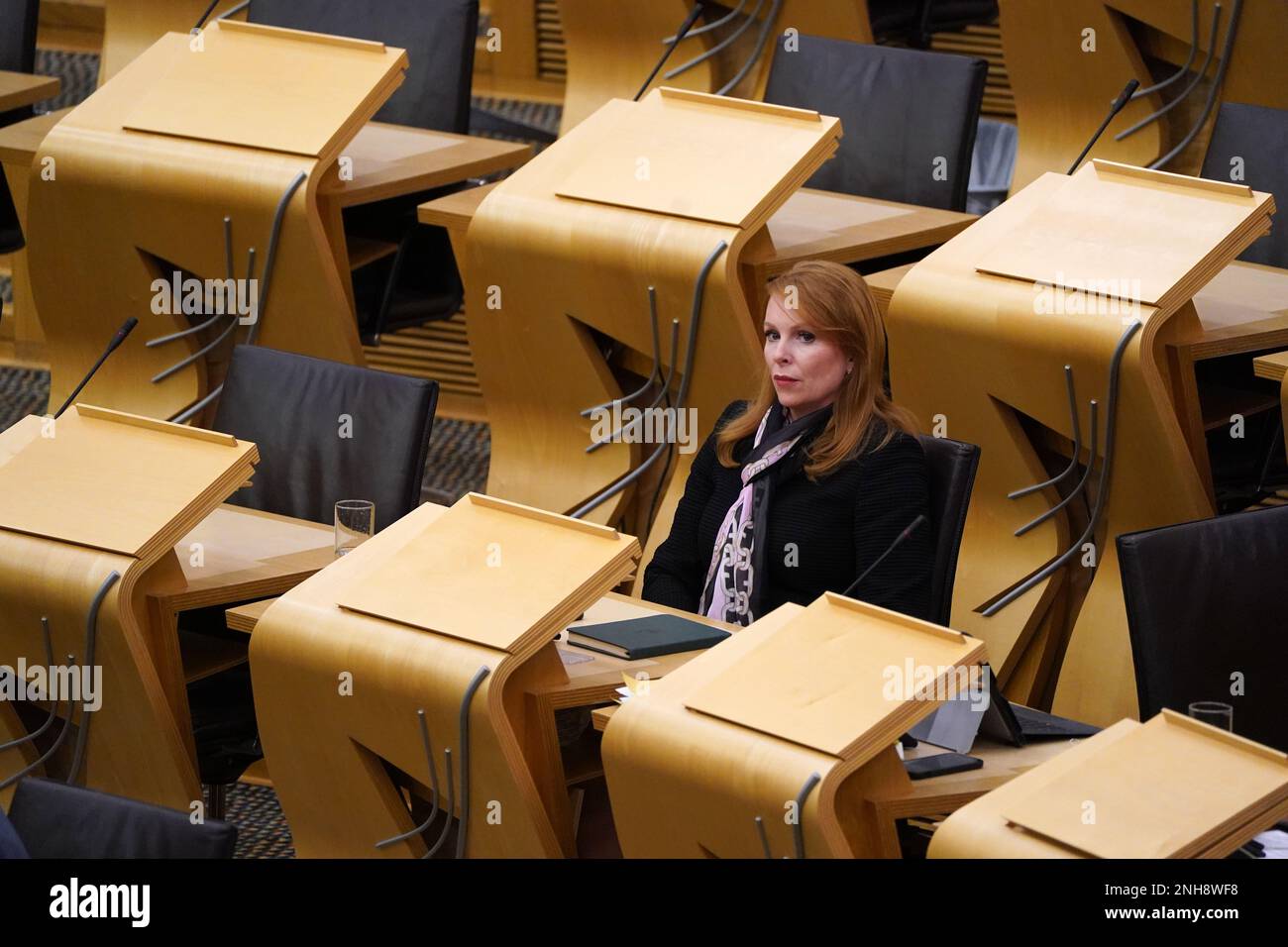 Ash Regan MSP in the chamber ahead of the final vote on the Scottish ...