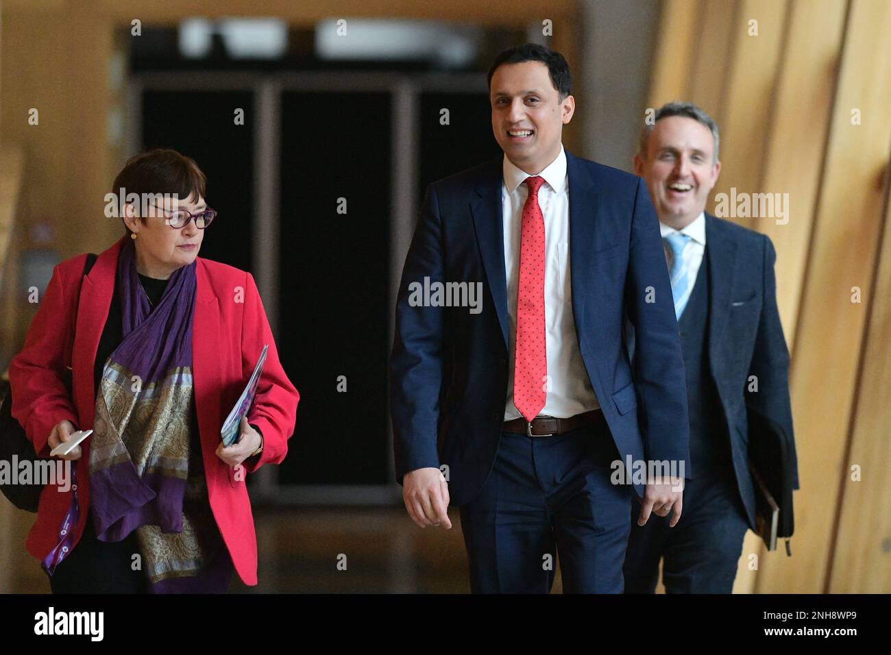Edinburgh Scotland, UK 21 February 2023 Scottish Labour Leader Anas ...