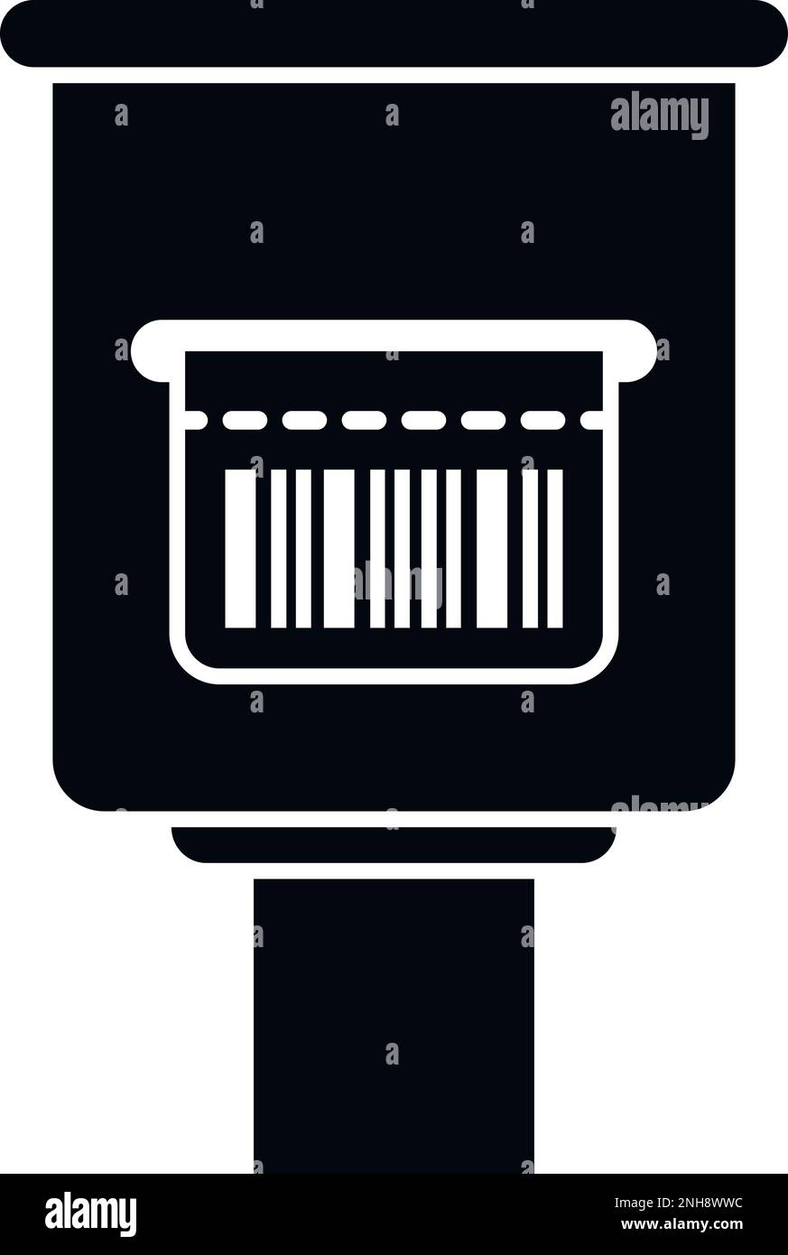 Parking ticket icon simple vector. Car garage. Gate zone Stock Vector ...