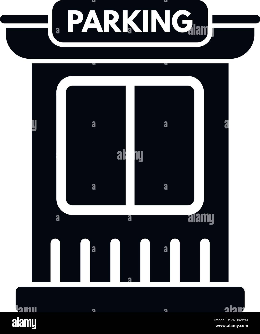 Parking gate icon simple vector. Toll guard. Street payment Stock ...