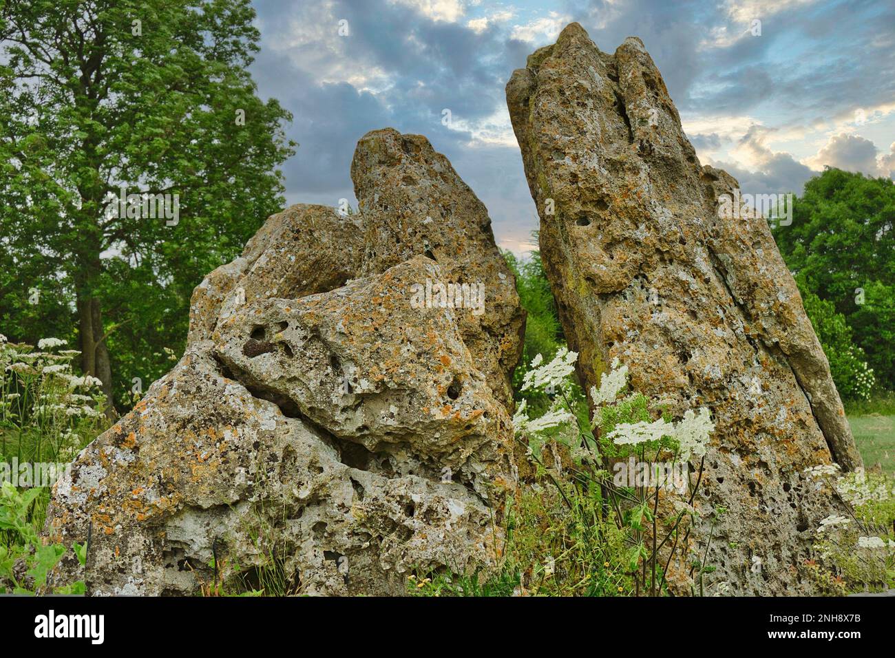 The Whispering Knights Rollright Stones, Oxfordshire, UK Stock Photo ...