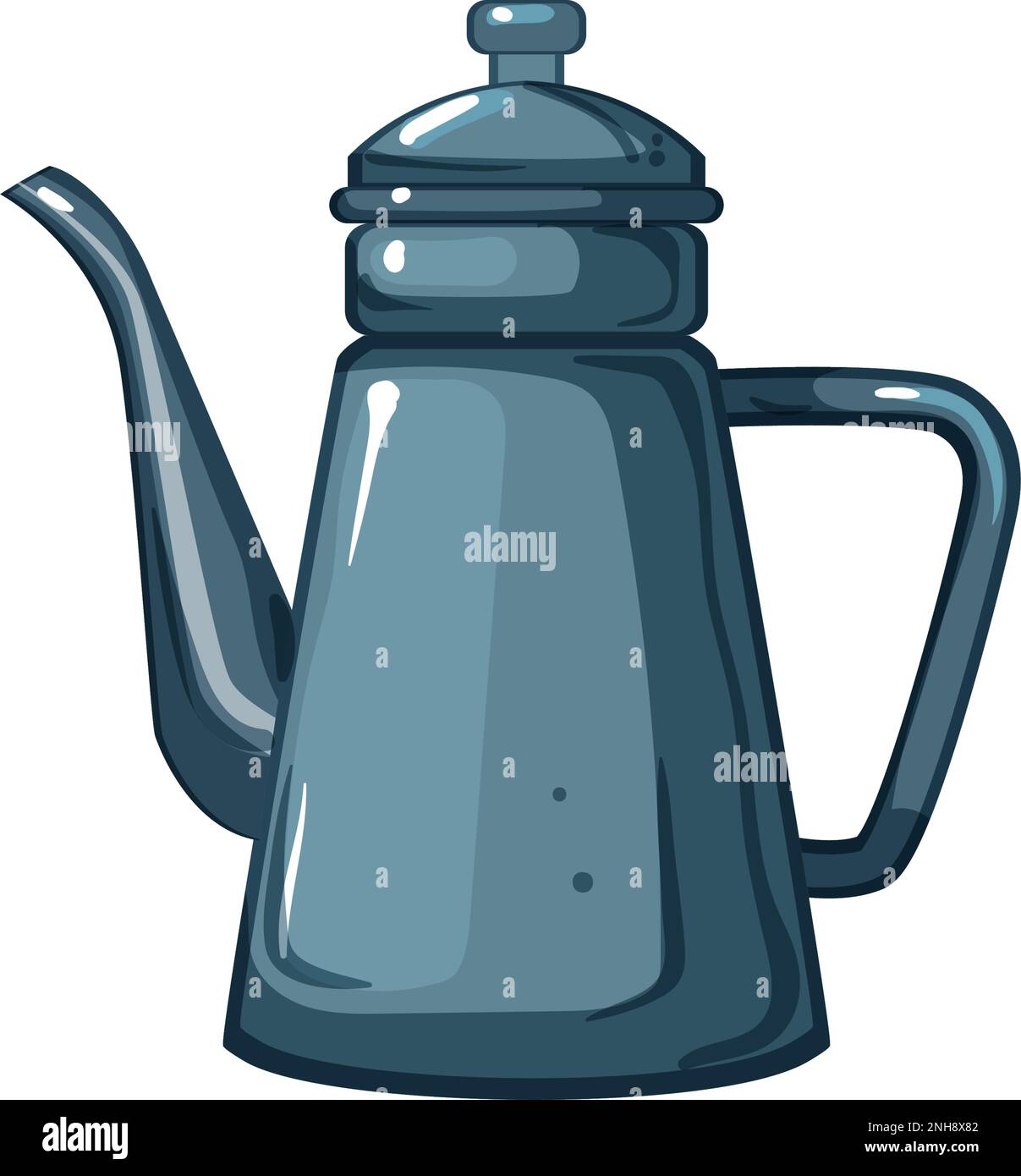 ceramic vintage teapot cartoon vector illustration sign Stock Vector ...