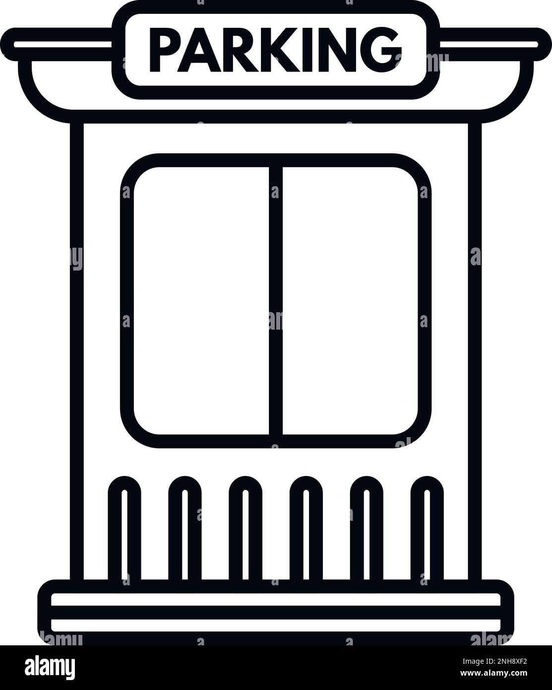 Parking gate icon outline vector. Toll guard. Street payment Stock ...