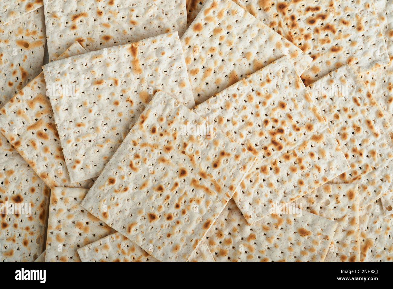 Passover celebration concept. Matzah texture background. Passover food ...