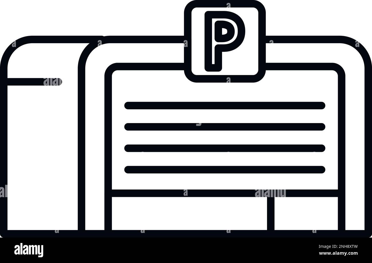 Parking city garage icon outline vector. Car barrier. Zone transport ...