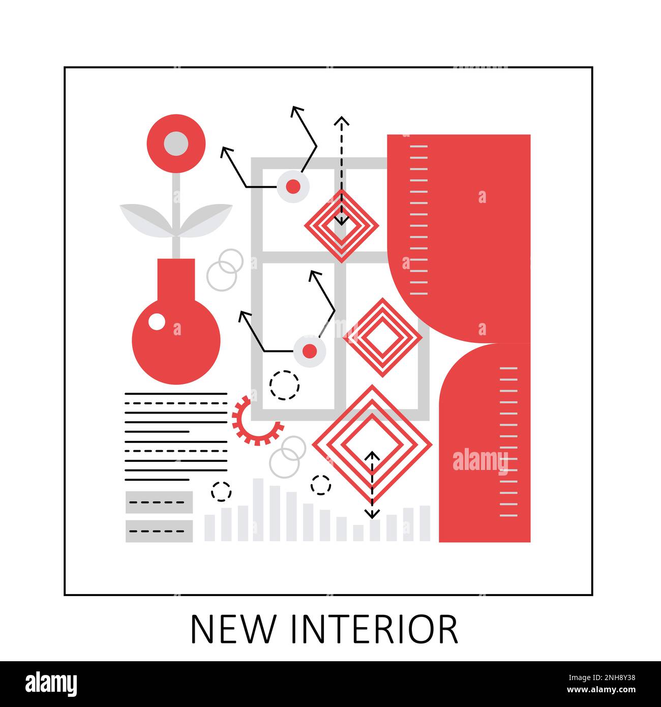 New interior designer project. Building construction, interior ...