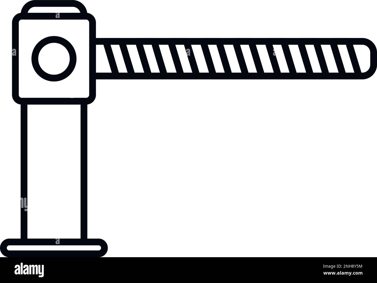 Parking barrier icon outline vector. Space truck. Zone street Stock ...