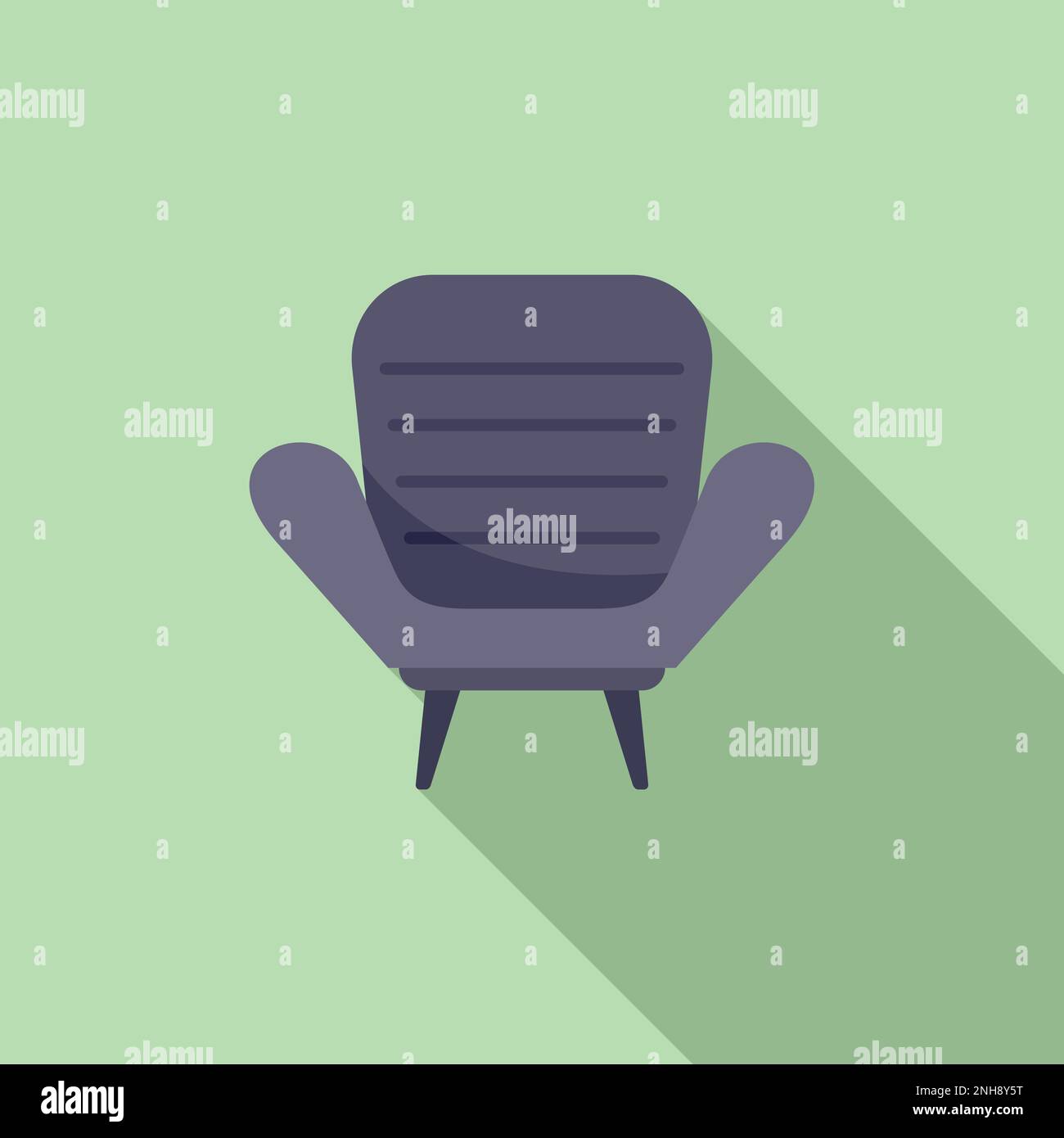 Luxury chair icon flat vector. Interior room. Office design Stock ...