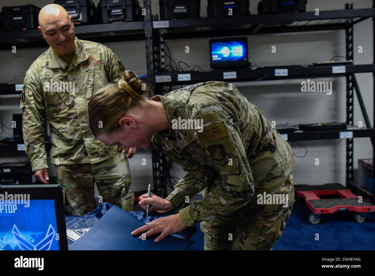 U.S. Air Force Airman 1st Class Elaine Warren, client systems ...