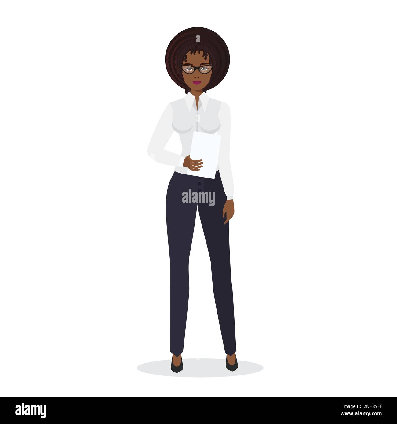 Afro american businesswoman presenting Stock Vector Images - Alamy