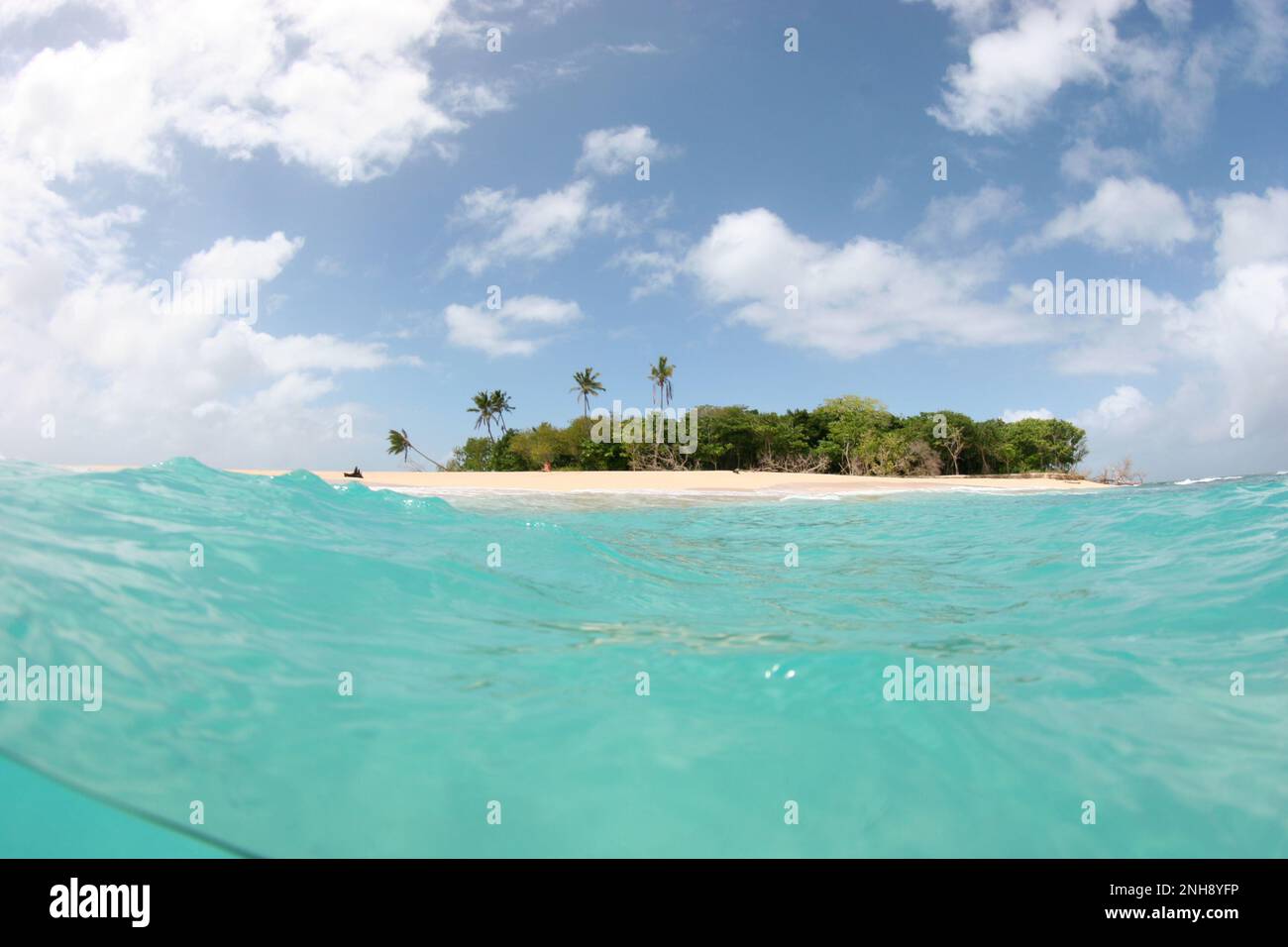 View of the southwestern tip of Uoleva, an island in the Ha'apai group ...