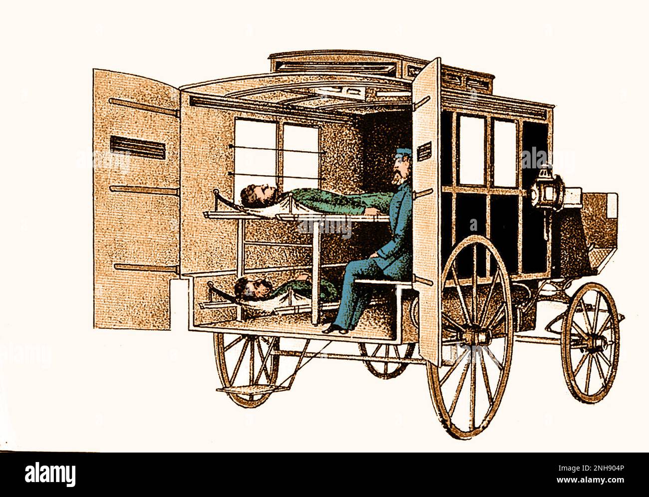 The first horse-drawn ambulance operated by London's Metropolitan ...