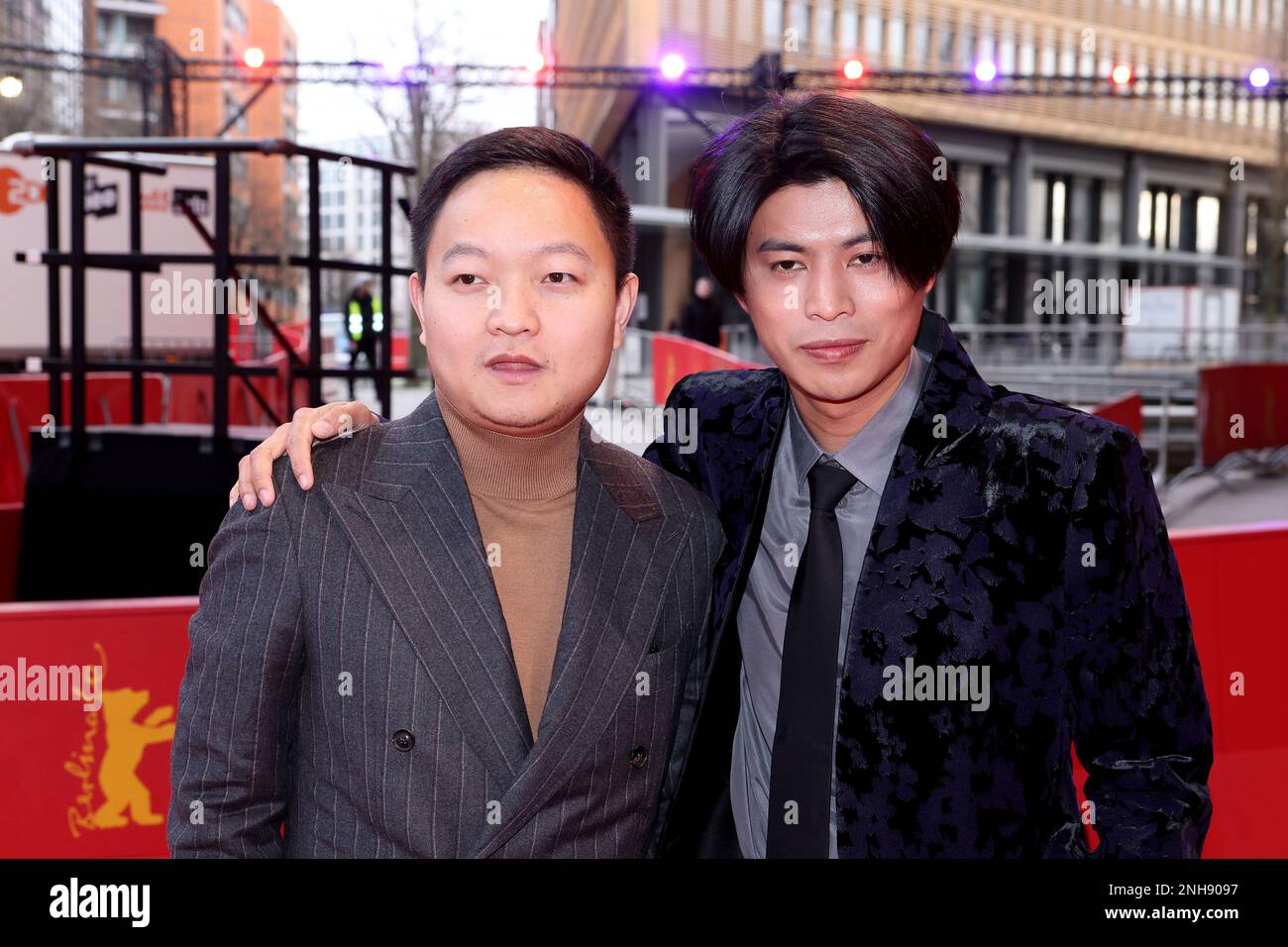 Berlin, Germany. 21st Feb, 2023. Wu Lang, director, and Ren Ke (r ...
