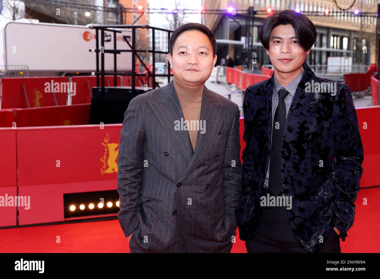 Berlin, Germany. 21st Feb, 2023. Wu Lang, director, and Ren Ke (r ...