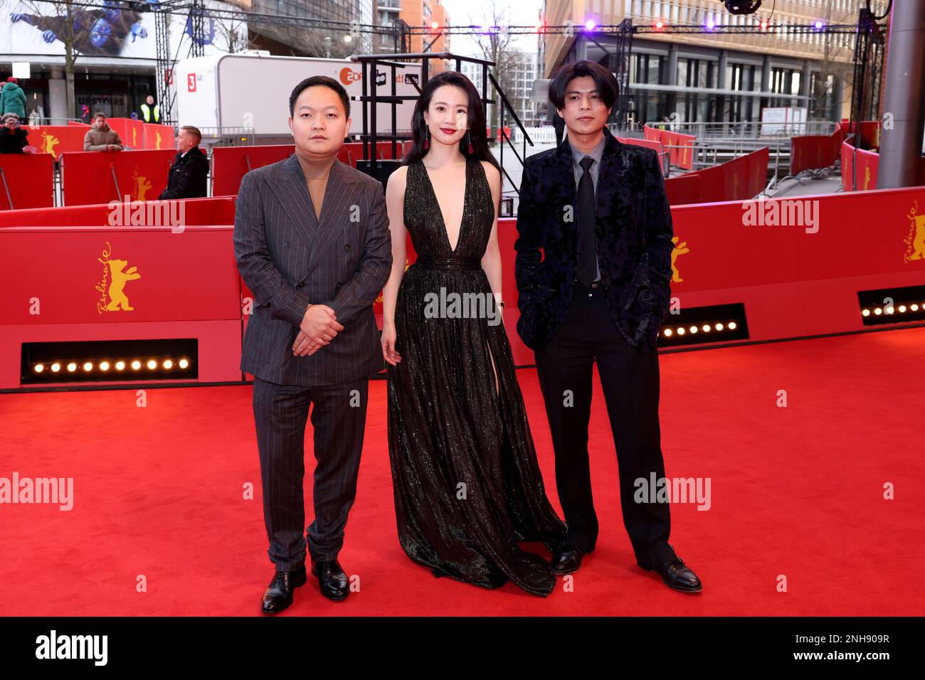 Berlin, Germany. 21st Feb, 2023. Wu Lang, director, Li Meng (M ...