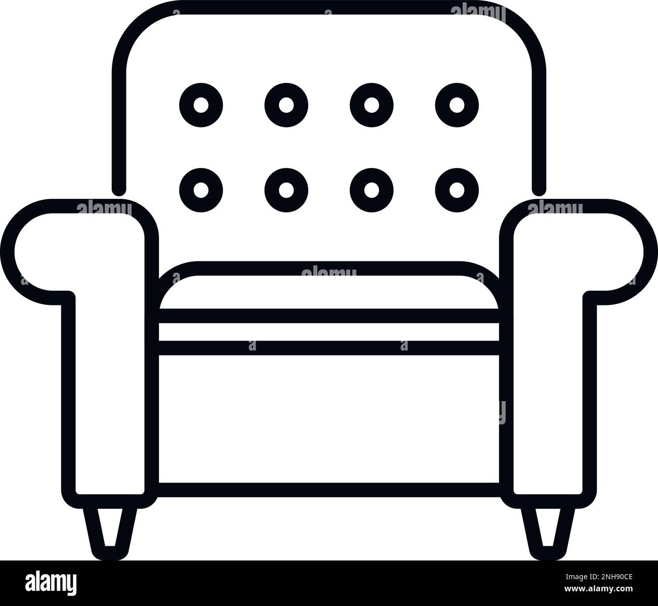 Lounge leather armchair icon outline vector. Room interior. Sofa relax ...