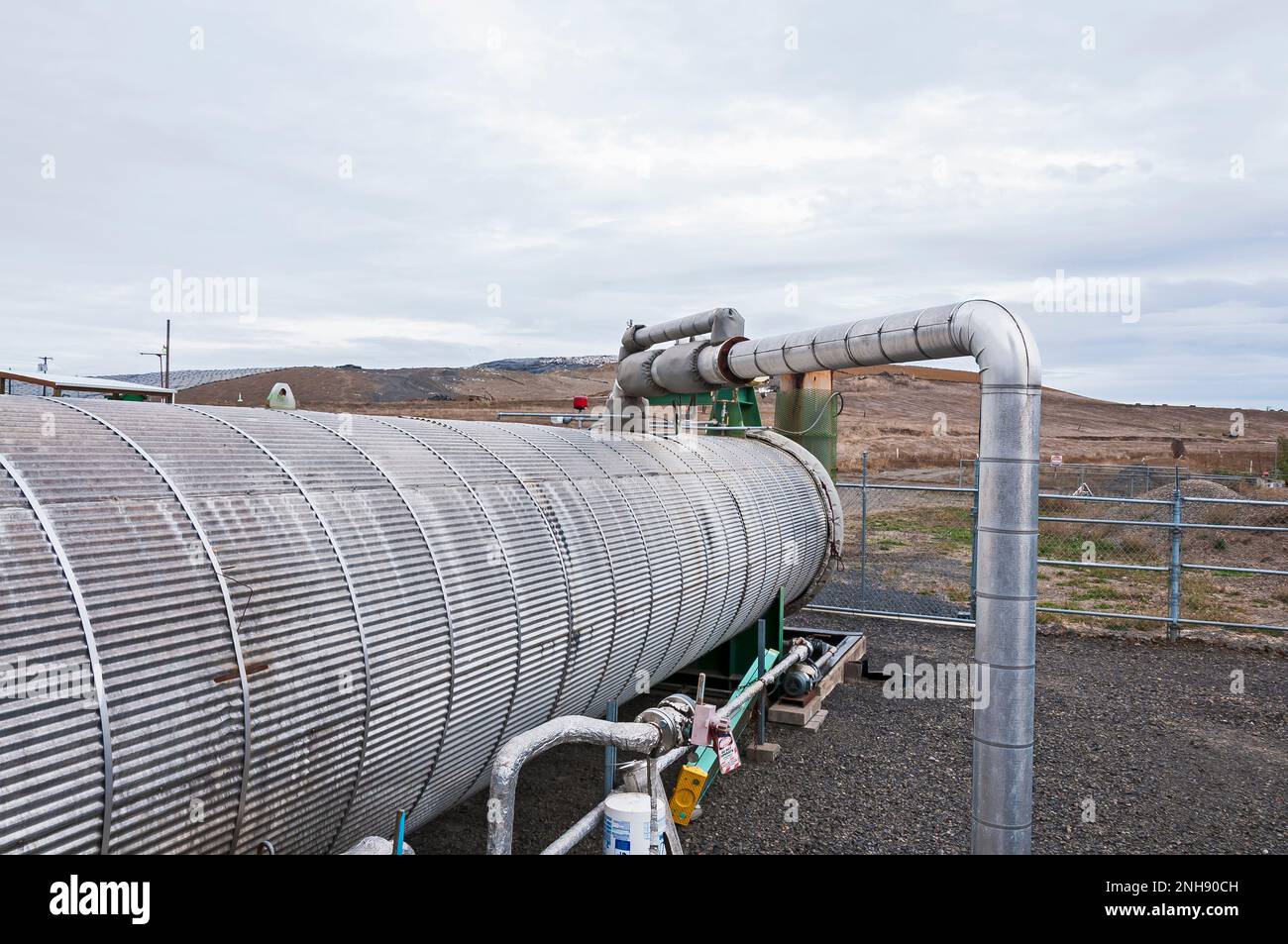 A tank for methane gas which is generated by and in an active landfill ...
