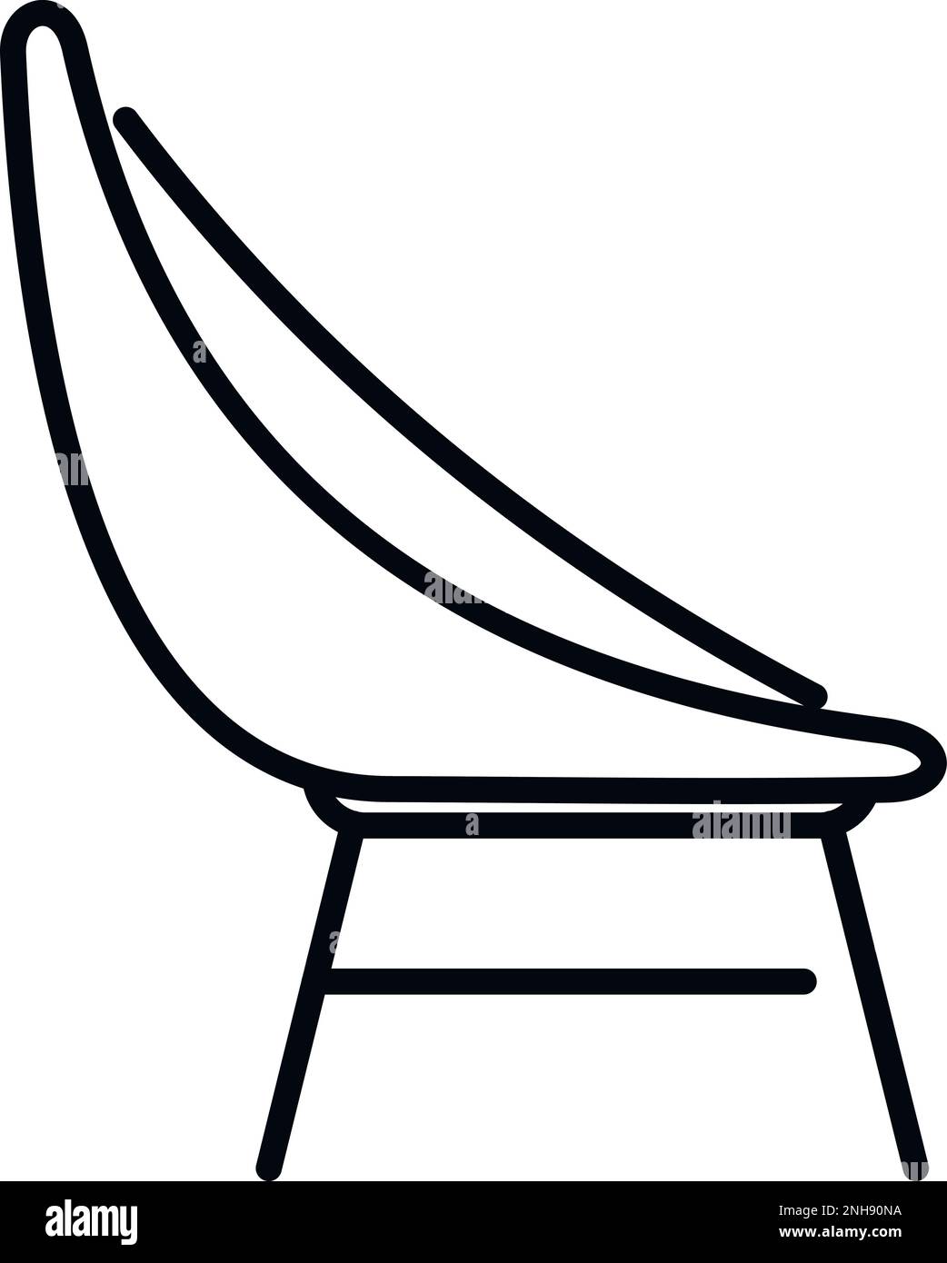 Lounge chair icon outline vector. Interior sofa. Relax vip Stock Vector ...