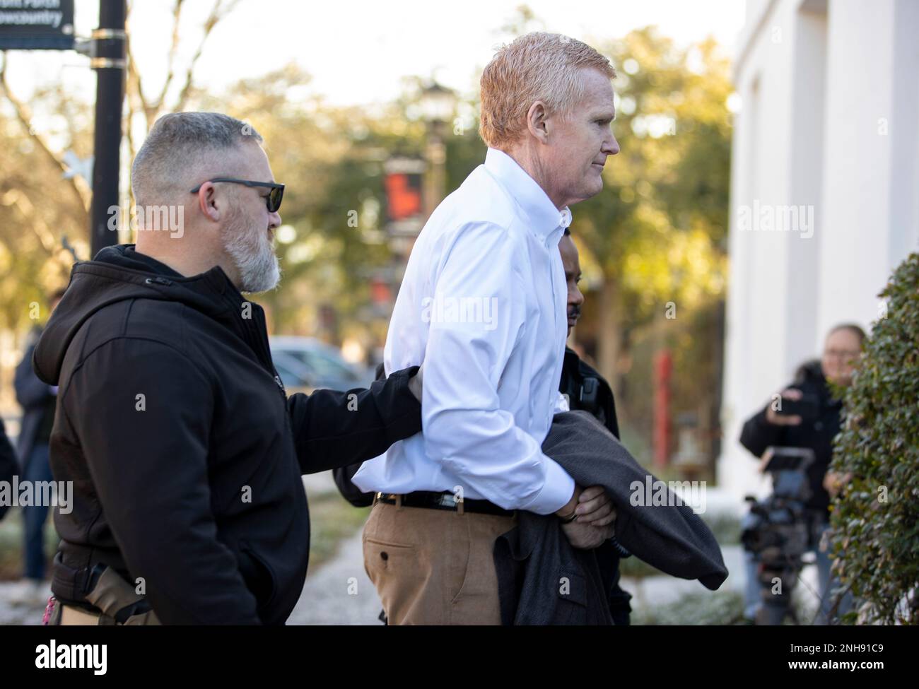 Alex Murdaugh Right Is Brought Into The Courtroom For His Double