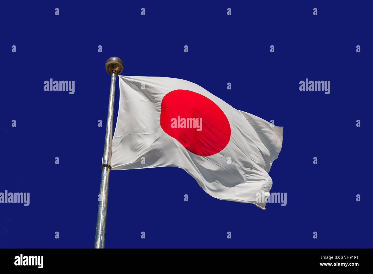 Japanese flag blue sky hi-res stock photography and images - Alamy