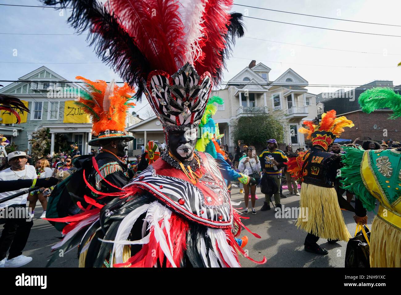 CORRECTS GROUP TO TRAMPS, NOT TRAMS - A member of the traditional Mardi ...