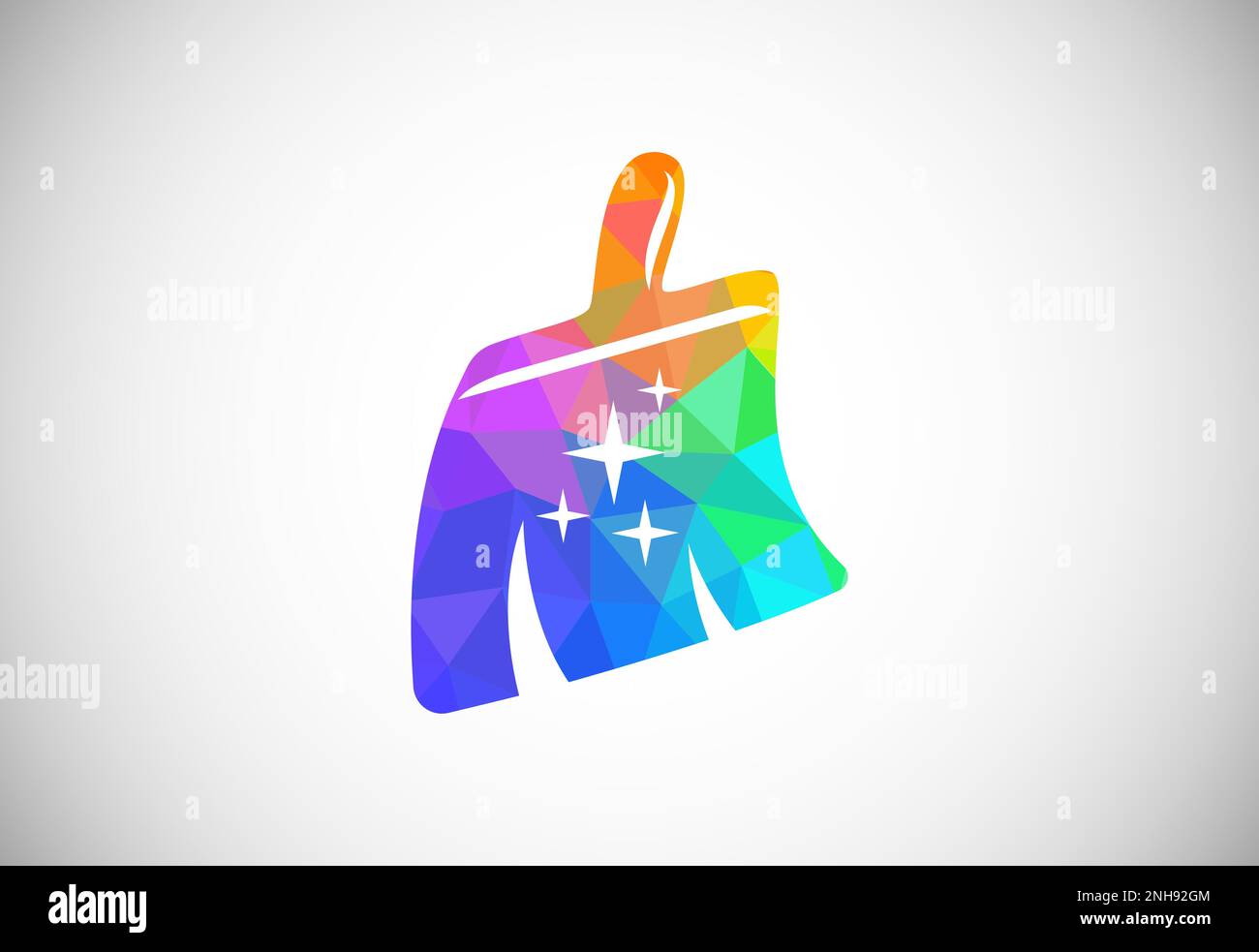 Low Poly Cleaning Service Logo Design Template, Cleaning company logo ...