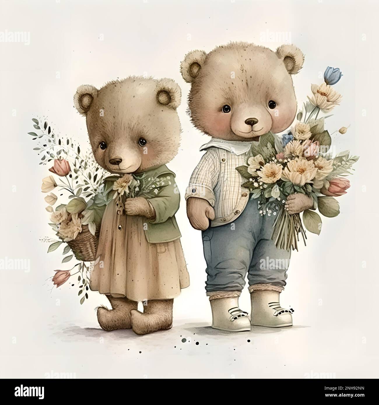 Watercolor bears hi-res stock photography and images - Alamy