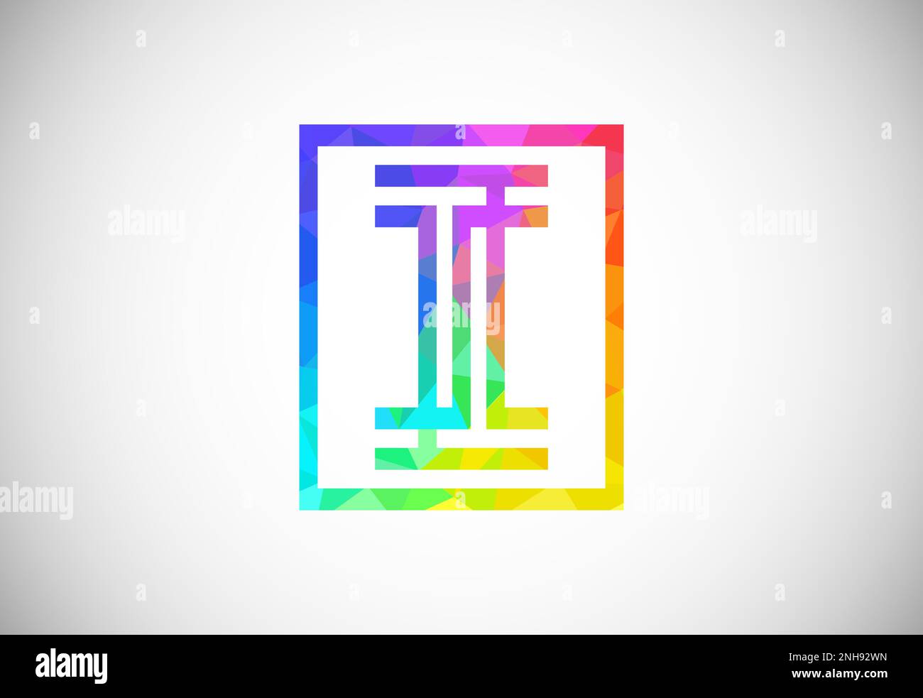 Low poly line letter I. Graphic alphabet symbol for corporate business ...