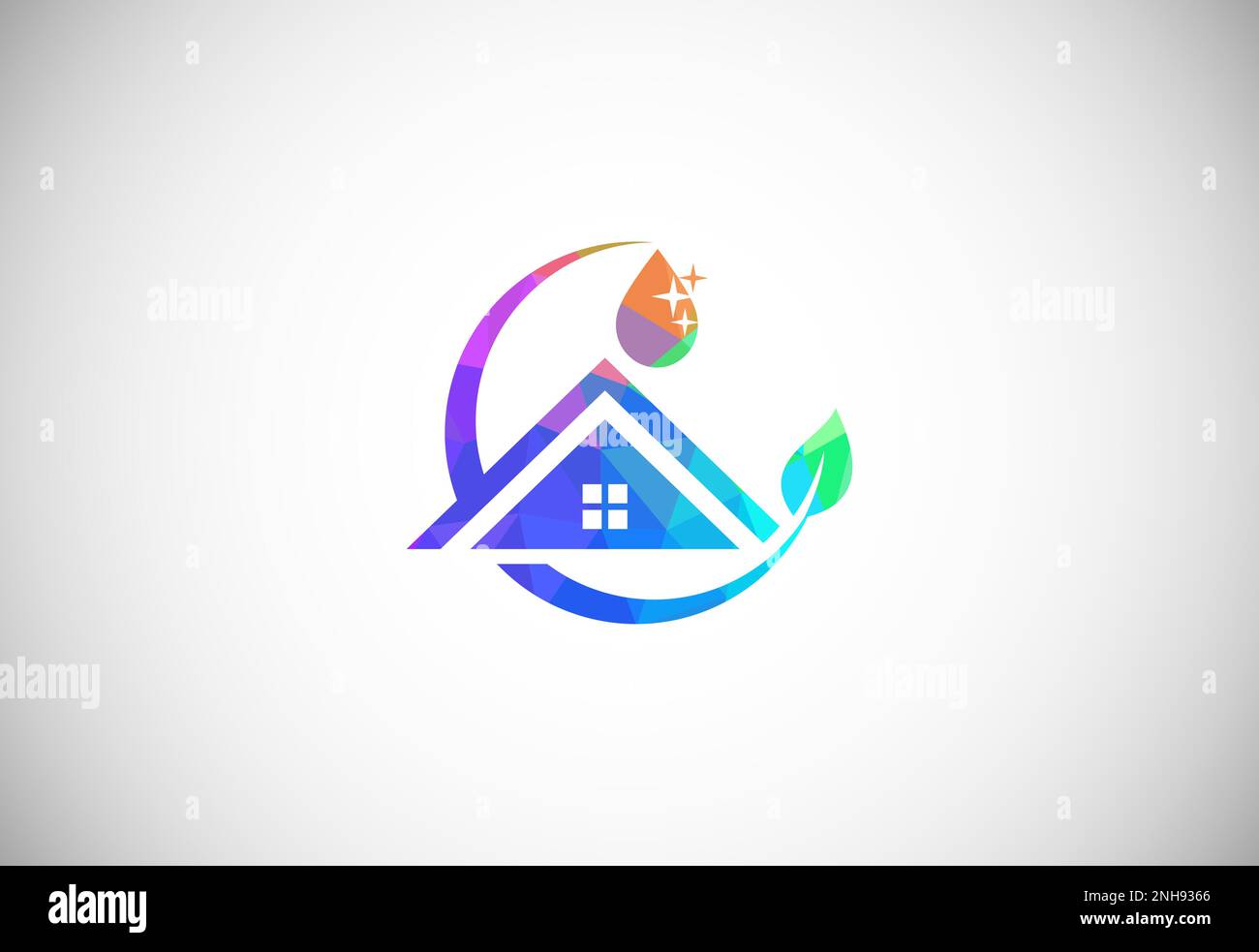 Low Poly Cleaning Service Logo Design Template, Cleaning company logo ...