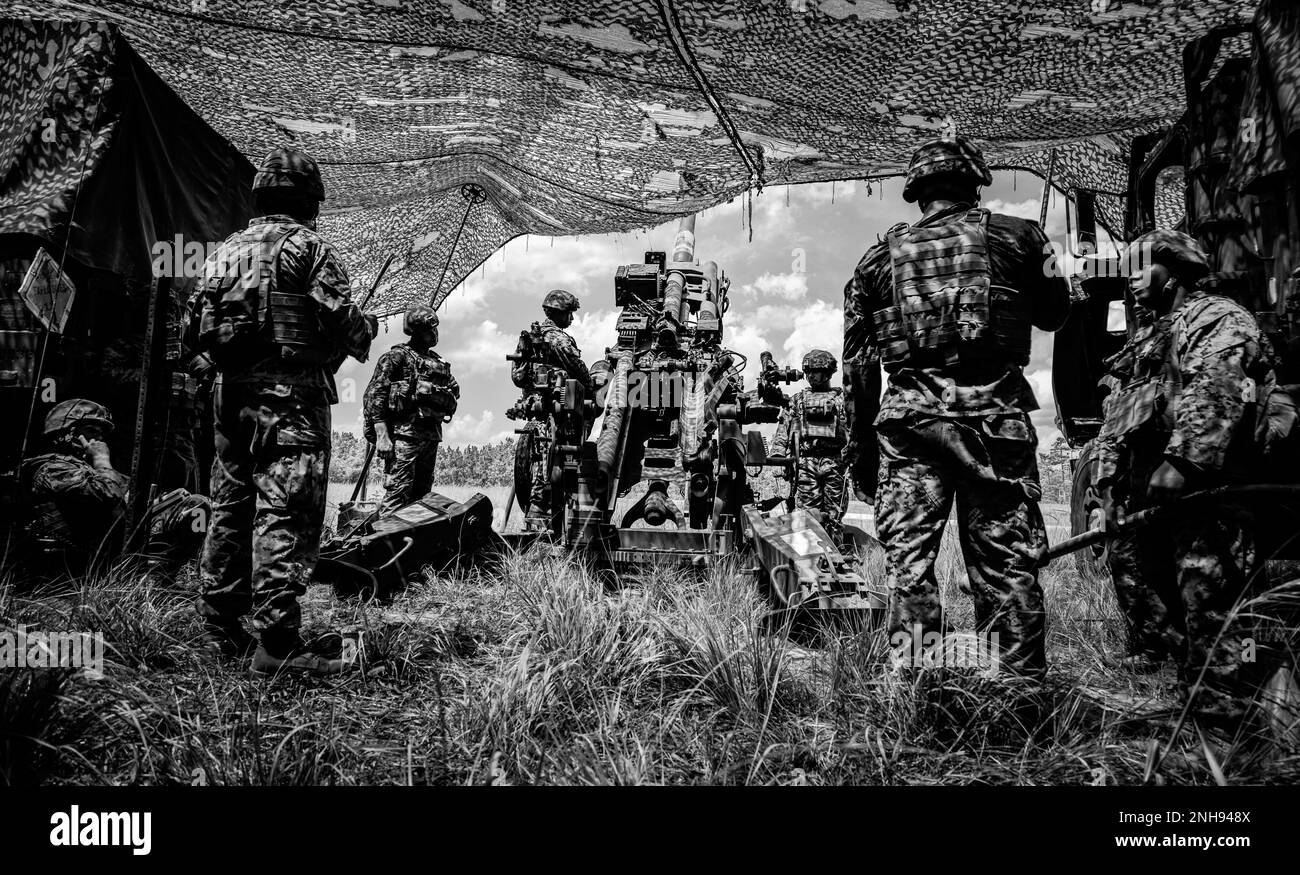 Marine fire support base Black and White Stock Photos & Images - Alamy