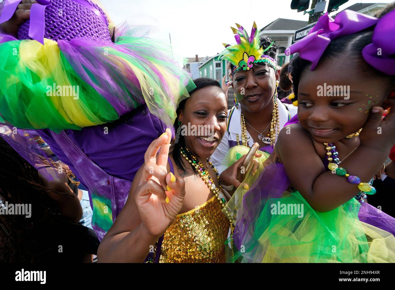 Revelers dance during the traditional Krewe of Zulu Parade on Mardi ...