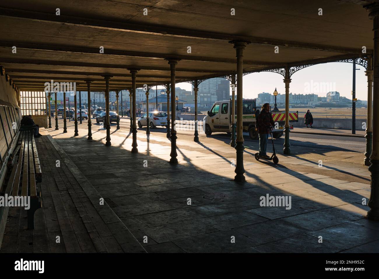 Victorian shelter on Marine Drive in Margate, kent Stock Photo - Alamy