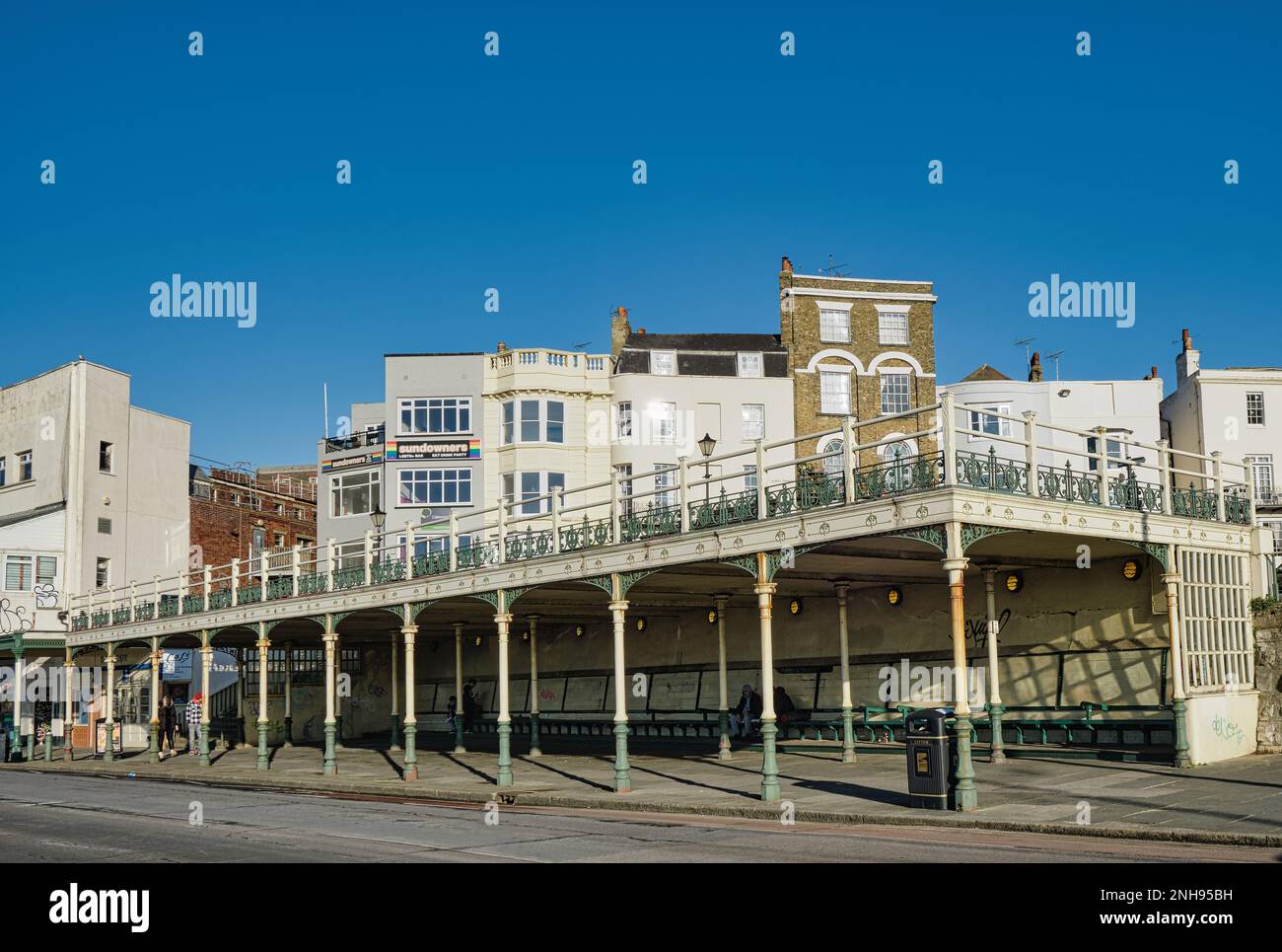 Victorian shelter on Marine Drive in Margate, kent Stock Photo - Alamy